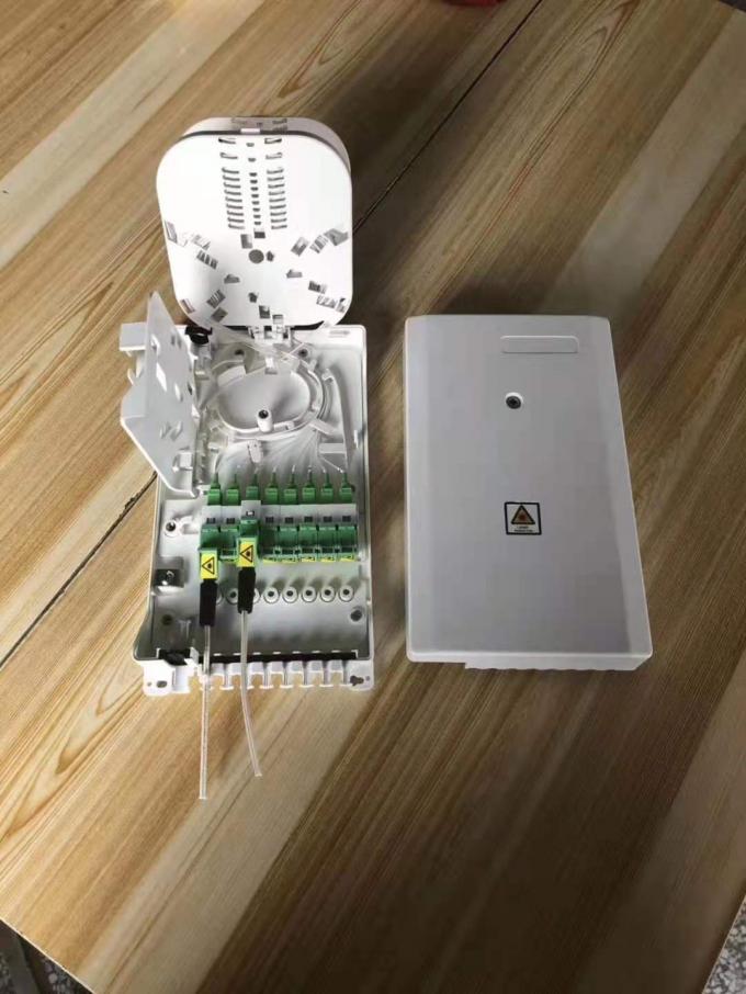 White color 8core wall mountable fiber access terminal box for SC or LC ...