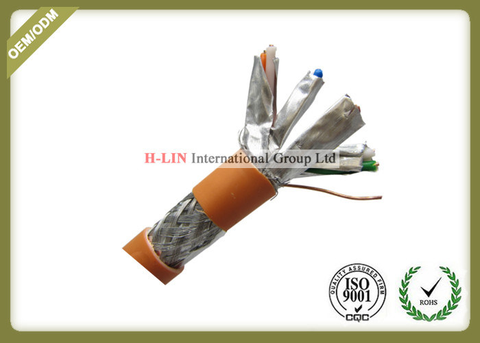 Indoor Cat6A SFTP Cable Bare Copper With Drain Wire For Data Video ...
