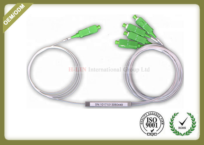 Stainless Steel Tube Fiber Optic Splitter High Reliability 0.9mm With ...