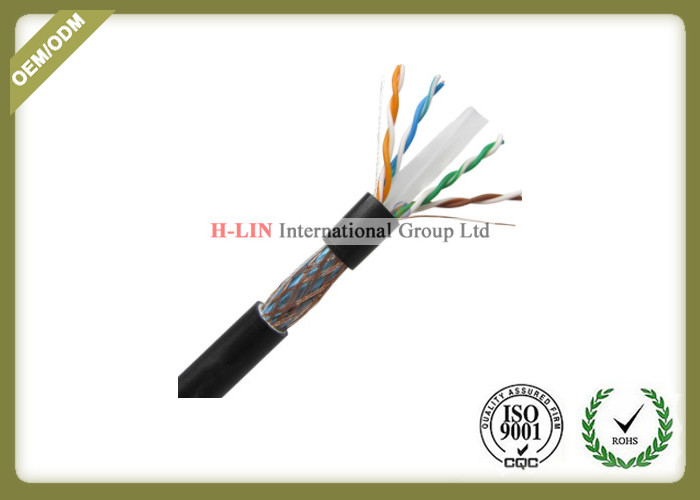 Outdoor Network Fiber Cable Cat6 SFTP Lan Cable 1000ft With Double ...