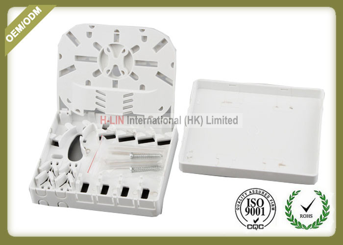Small Size Fiber Optic Termination Box SC Adapters White Color For FTTH